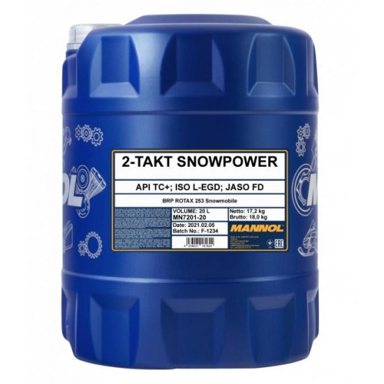 MANNOL 7201 2-TAKT SNOWPOWER 20L